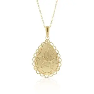 TOSCANO Drop Shape 14k Pendant