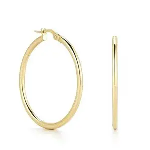 Roberto Coin 18k Gold Hoop Earrings - Yg