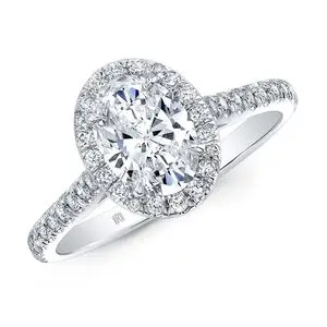 Rahaminov Oval Diamond Engagement Ring - Wg
