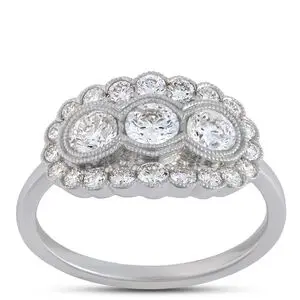 Benbridge Diamond Halo Ring, 14k White Gold - Wg