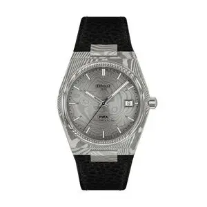 TISSOT Prx Damascus Steel Gray Dial Watch - Stainless Steel
