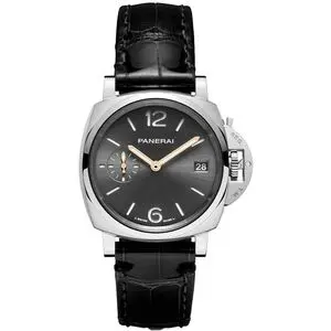Panerai Luminor Due Gray Dial Watch - Stainless Steel