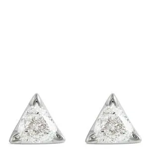 Benbridge Solitaire Trillion Diamond Stud Earrings - Wg