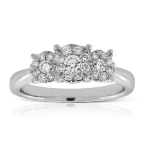 Benbridge Love Eternal 14k White Gold Diamond Cluster Ring - Wg