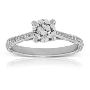 Benbridge Diamond Engagement Ring In 14k White Gold - Wg
