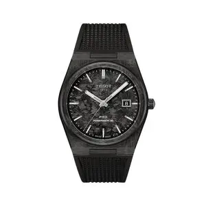 TISSOT Prx 40.5mm Carbon Black Dial Watch - Stainless Steel