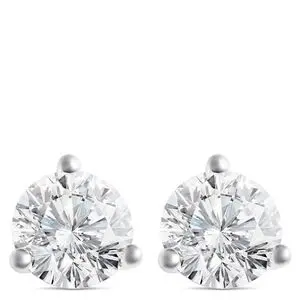 SIGNATURE Diamond Stud Earrings 18k, 1 Ctw - Wg