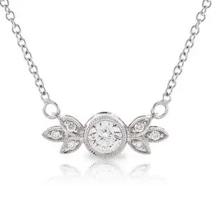 SIGNATURE Diamond 18k White Gold Necklace - Wg