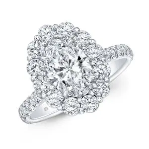 Rahaminov Oval Diamond Engagement Ring - Wg