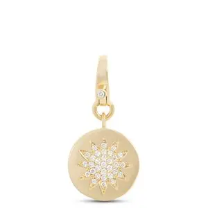 Benbridge Starburst Diamond Cluster Disc Pendant - Yg