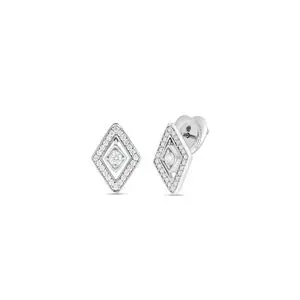 Roberto Coin 18k White Gold Diamante Diamond Stud Earrings - Wg