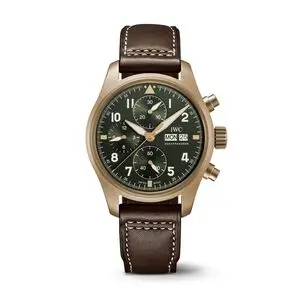 IWC SCHAFFHAUSEN Pilot's Watch Green Dial Chronograph Spitfire - Bronze