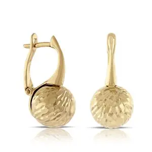 TOSCANO Ball Earrings 14k - Yg