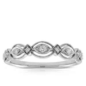 Benbridge Scalloped Diamond Band 14k - Wg