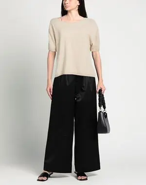 ARAGONA Cashmere Short Sleeve Sweater - Beige