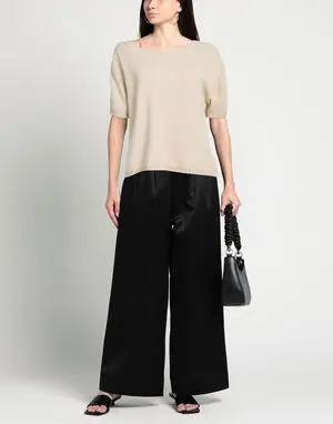 ARAGONA Cashmere Short Sleeve Sweater - Beige