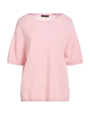 ARAGONA Cashmere Short Sleeve Sweater - Pink