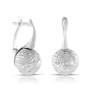 TOSCANO Ball Earrings 14k White Gold - Wg