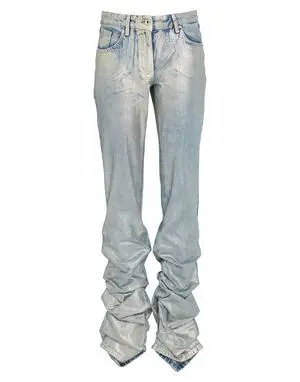 Patrizia Pepe Straight Leg Jeans With Gathered Detail