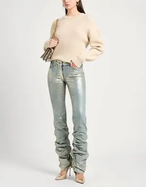Patrizia Pepe Straight Leg Jeans With Gathered Detail