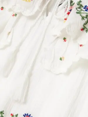 Rixo Leilani Tiered Embroidered Mini Dress