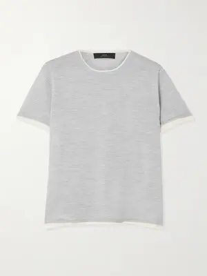 Arch4 Selcombe Organic Cashmere Layered Top - Gray
