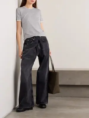 Arch4 Selcombe Organic Cashmere Layered Top - Gray