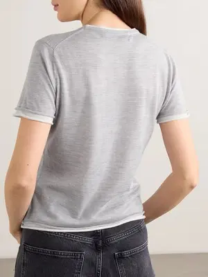 Arch4 Selcombe Organic Cashmere Layered Top - Gray