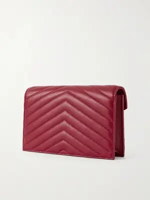 Saint Laurent Cassandre Mini Matelassé Shoulder Bag - Red