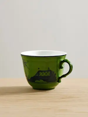 GINORI 1735 Antico Doccia Porcelain Espresso Cup - Green