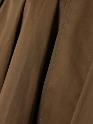 LEMAIRE Pleated Cotton-twill Jacket - Brown