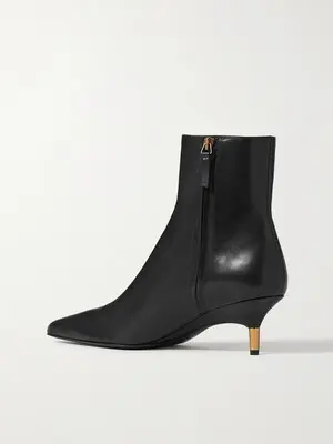 Khaite Bella Leather Ankle Boots - Black