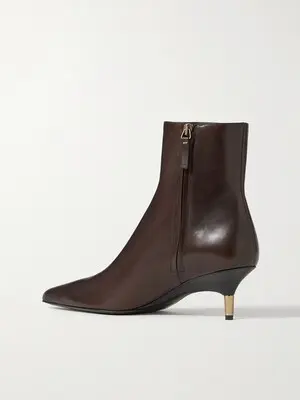 Khaite Bella Leather Ankle Boots