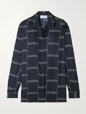 Matteau Printed Silk-twill Shirt