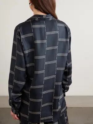 Matteau Printed Silk-twill Shirt