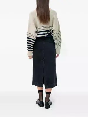BOSS Split Denim Midi Skirt