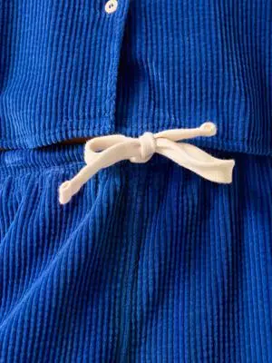 American Vintage Corduroy Drawstring Shorts - Blue