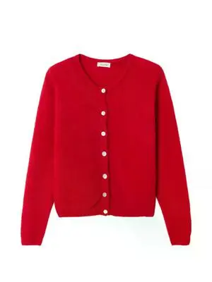 American Vintage Crew-neck Cardigan - Red