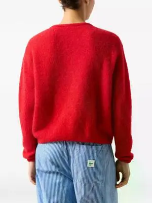 American Vintage Crew-neck Cardigan - Red