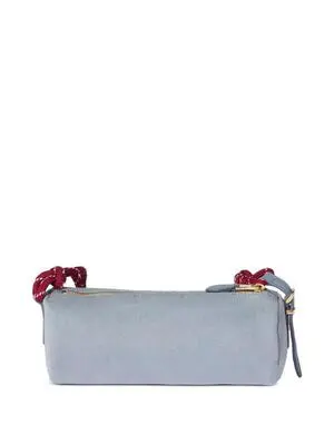 Miu Miu Embroidered Logo Gabardine Shoulder Bag