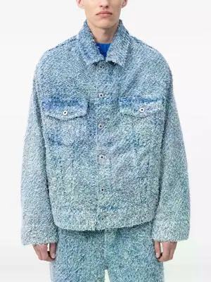 Hugo Textured Denim Jacket - Blue