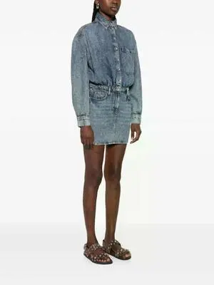 Patrizia Pepe Button Denim Shirt Dress