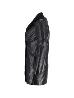 Maje Double-breasted Leather Coat