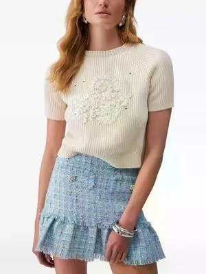 Liu Jo Raffia-embroidered Sweater