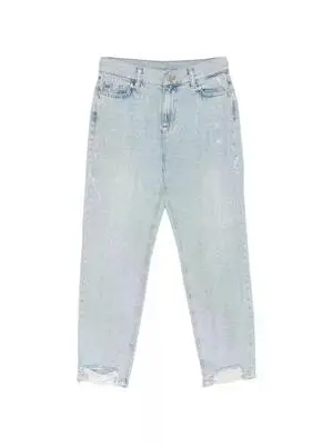 Patrizia Pepe Embellished Distressed Jeans