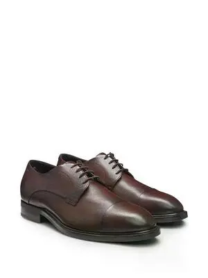 BOSS Grained-leather Derby Shoes