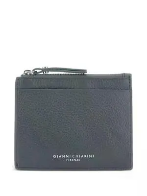 GIANNI CHIARINI Zip-up Grained Wallet - Grey
