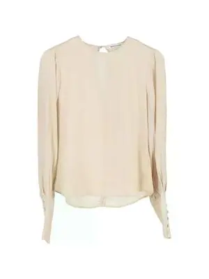REFORMATION Crew-neck Long-sleeve Blouse