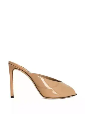 JIMMY CHOO Brigitte Patent Leather Sandals - Neutrals