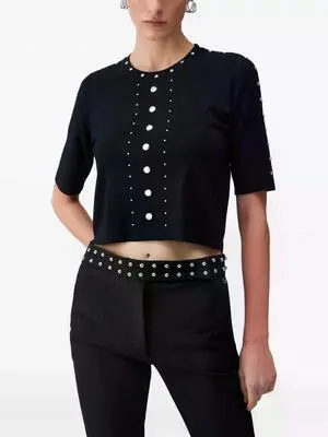 Liu Jo Stud-embellished Knit Top - Black